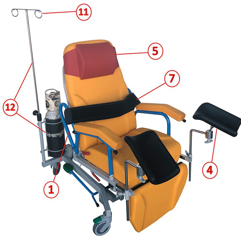 Sillón paciente multifuncional tritón: geriatría, domicilio, urgencias ...